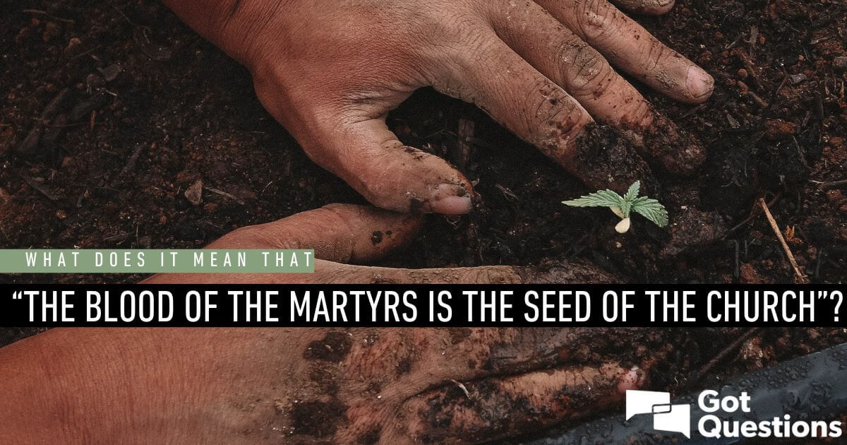What does it mean that “the blood of the martyrs is the seed of the ...