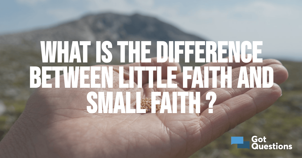 What is the difference between little faith and small faith (Matthew 17 ...