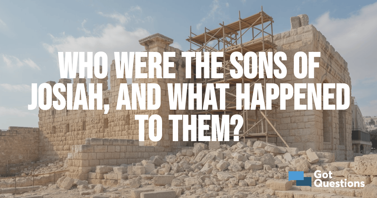 Who were the sons of Josiah, and what happened to them? | GotQuestions.org